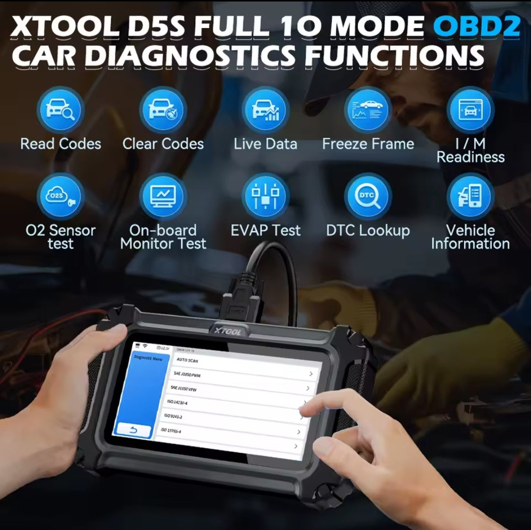 XTOOL Escáner D5S OBD2 - Lector de código 2025 para automóviles y cami ...